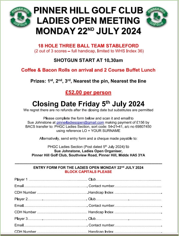 Club Opens – Middlesex Golf